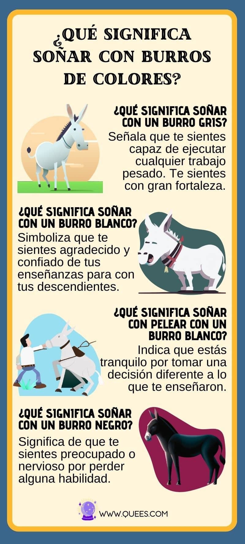 ¿Qué significa soñar con burros de colores? - Significado del color de ...