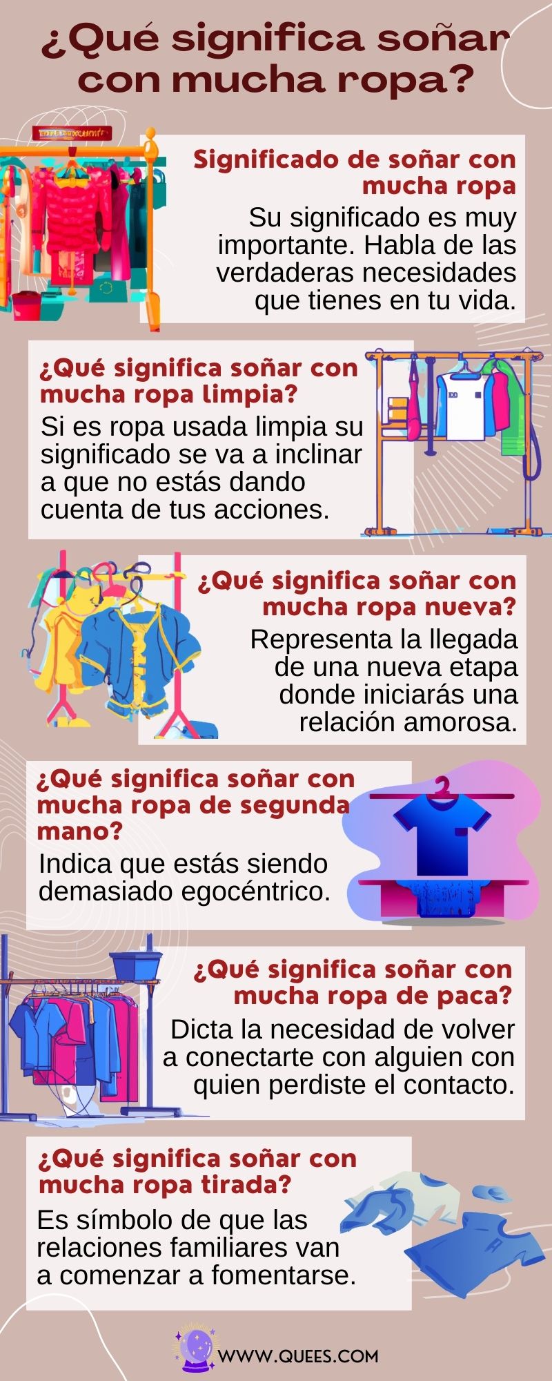 ¿Qué significa soñar con mucha ropa de cualquier tipo y en todas las ...