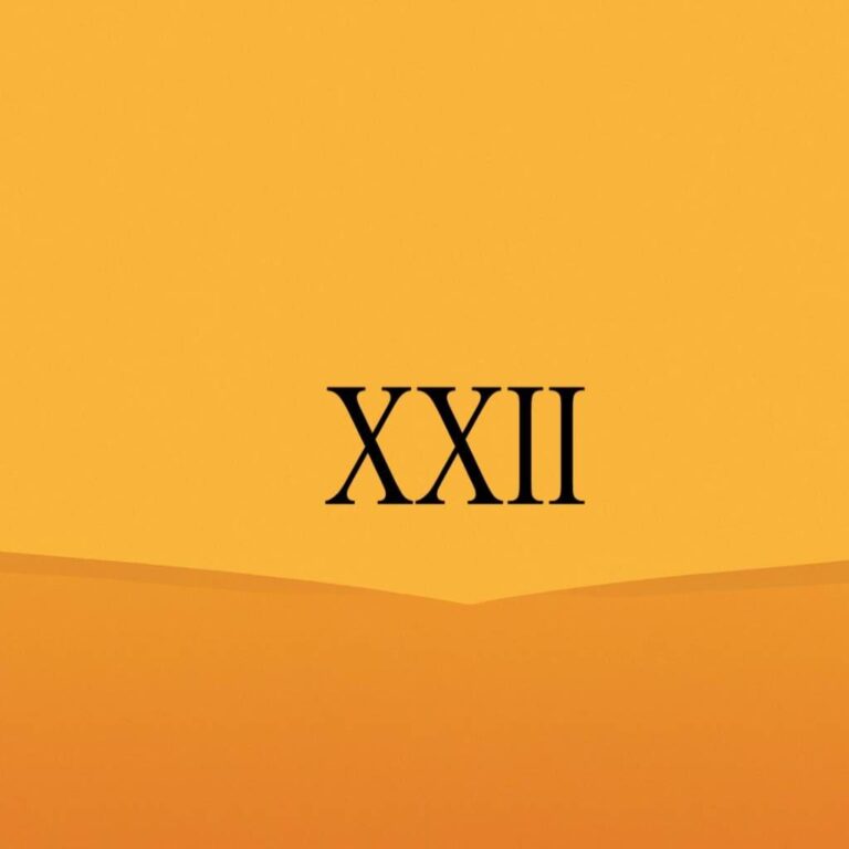 ¿Qué número romano es XXII?